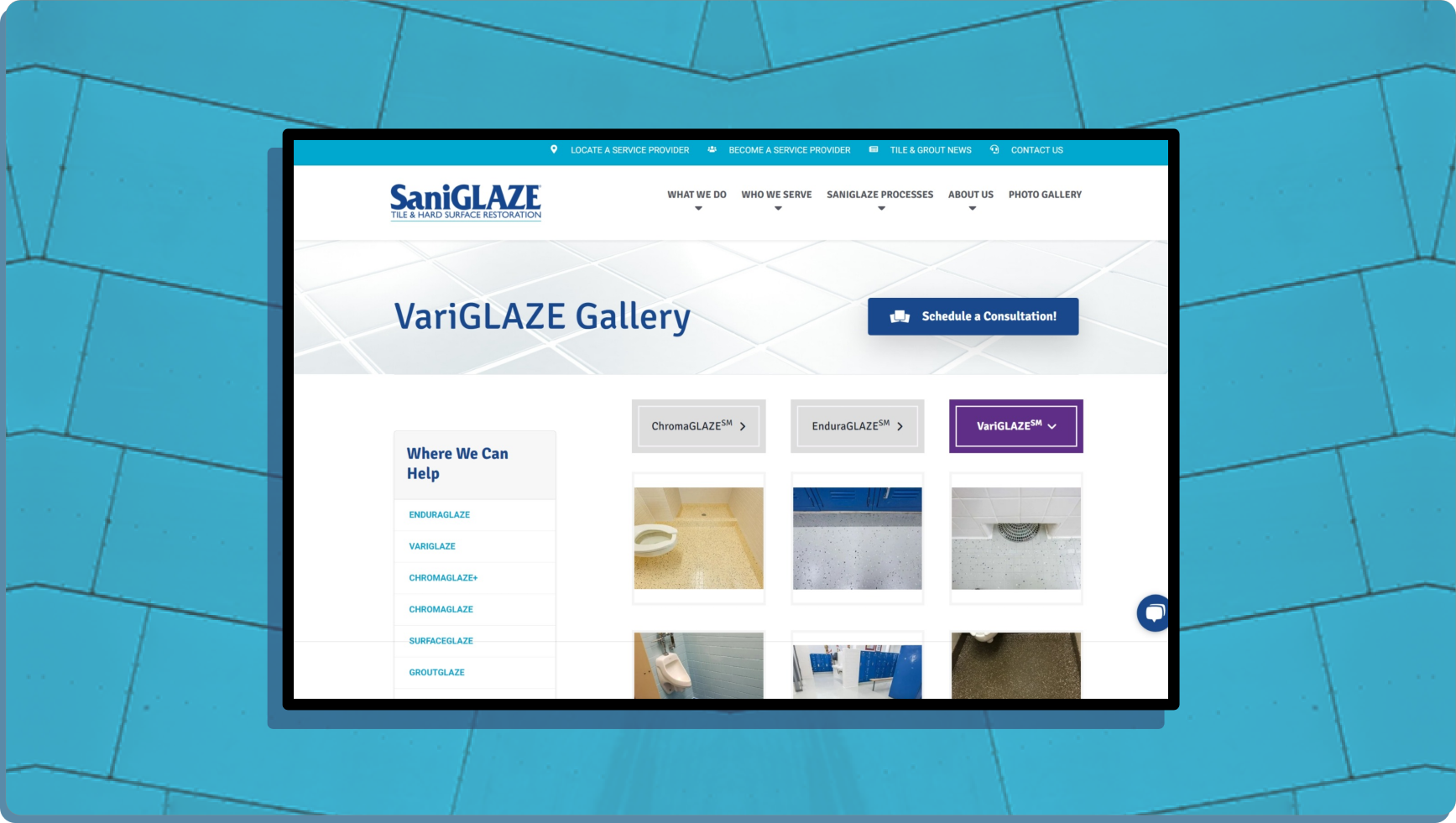 S4 | Our Work | Learn about our work with the SaniGLAZE